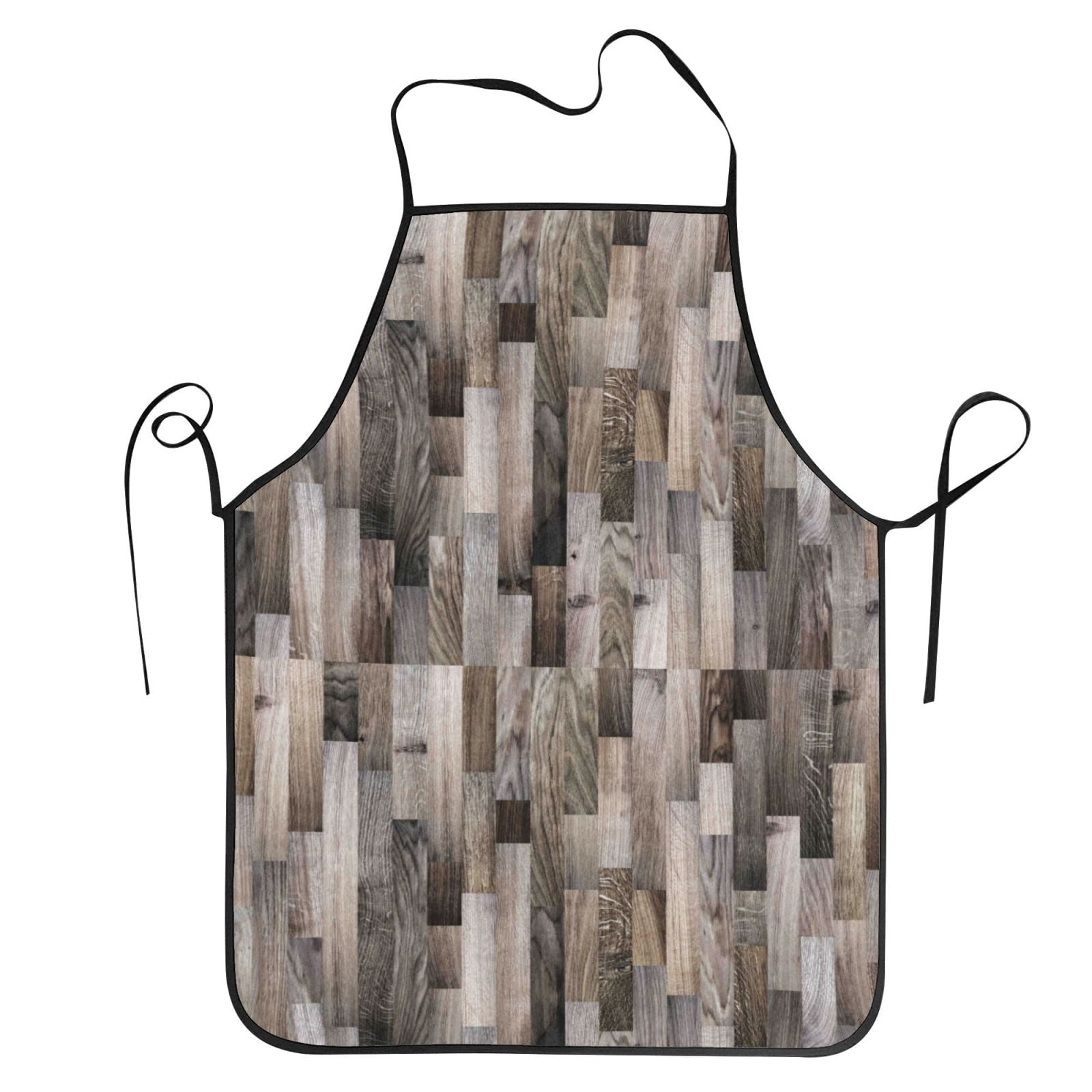Bingfone Wooden Texture for Tie-up Apron, Unisex Waterproof and Stain ...