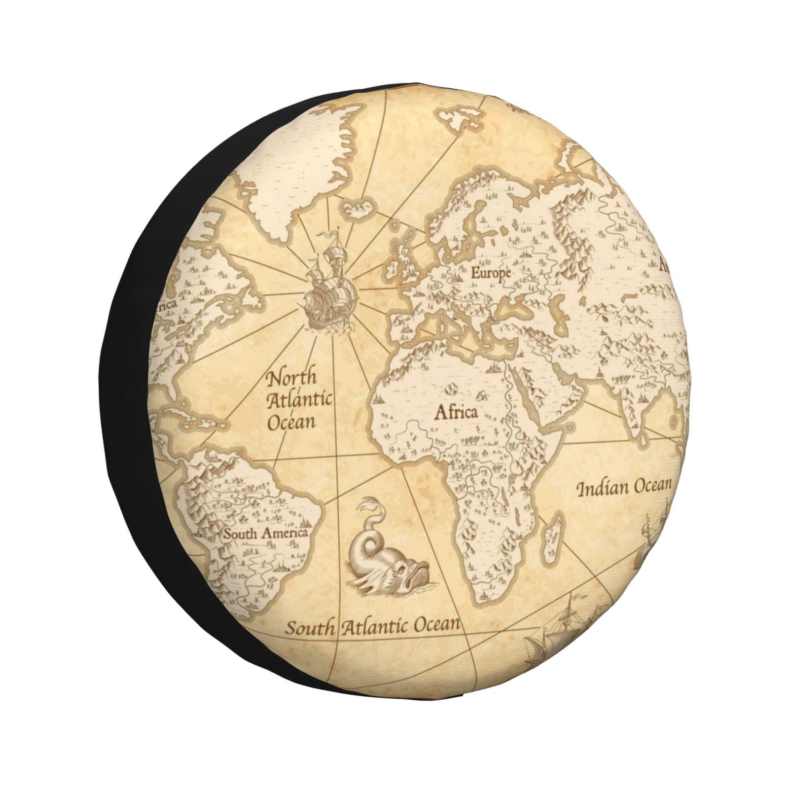 Bingfone World Map Spare Tire Cover Weatherproof Universal Wheel ...
