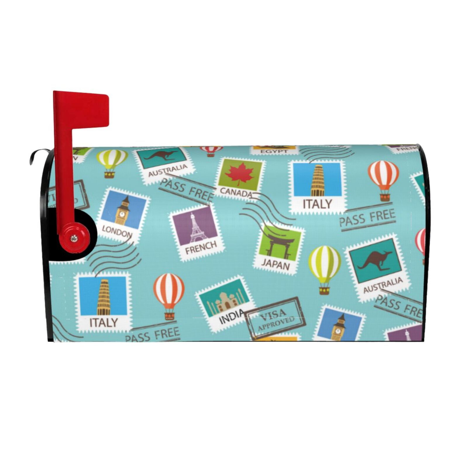 Bingfone World Travel1 Magnetic Mailbox Cover Standard Size for Garden ...