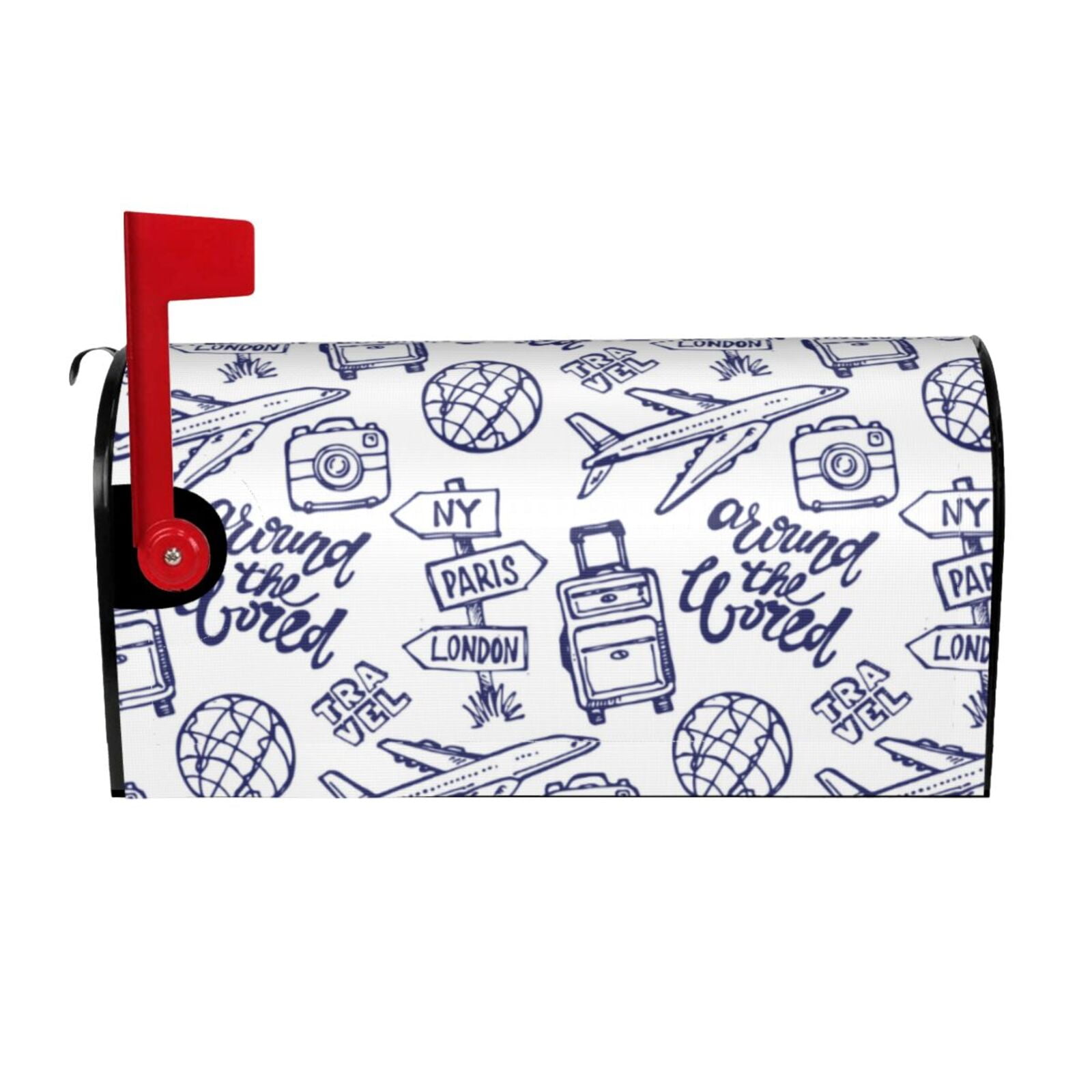 Bingfone World Travel2 Magnetic Mailbox Cover Standard Size for Garden ...