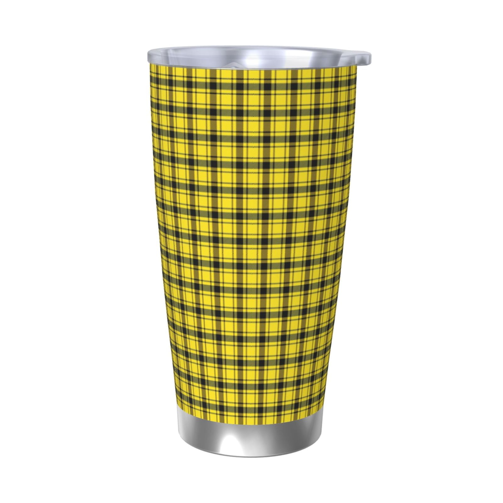 Bingfone Yellow Checkered Plaid for 20 Oz Stainless Steel Travel Mug ...