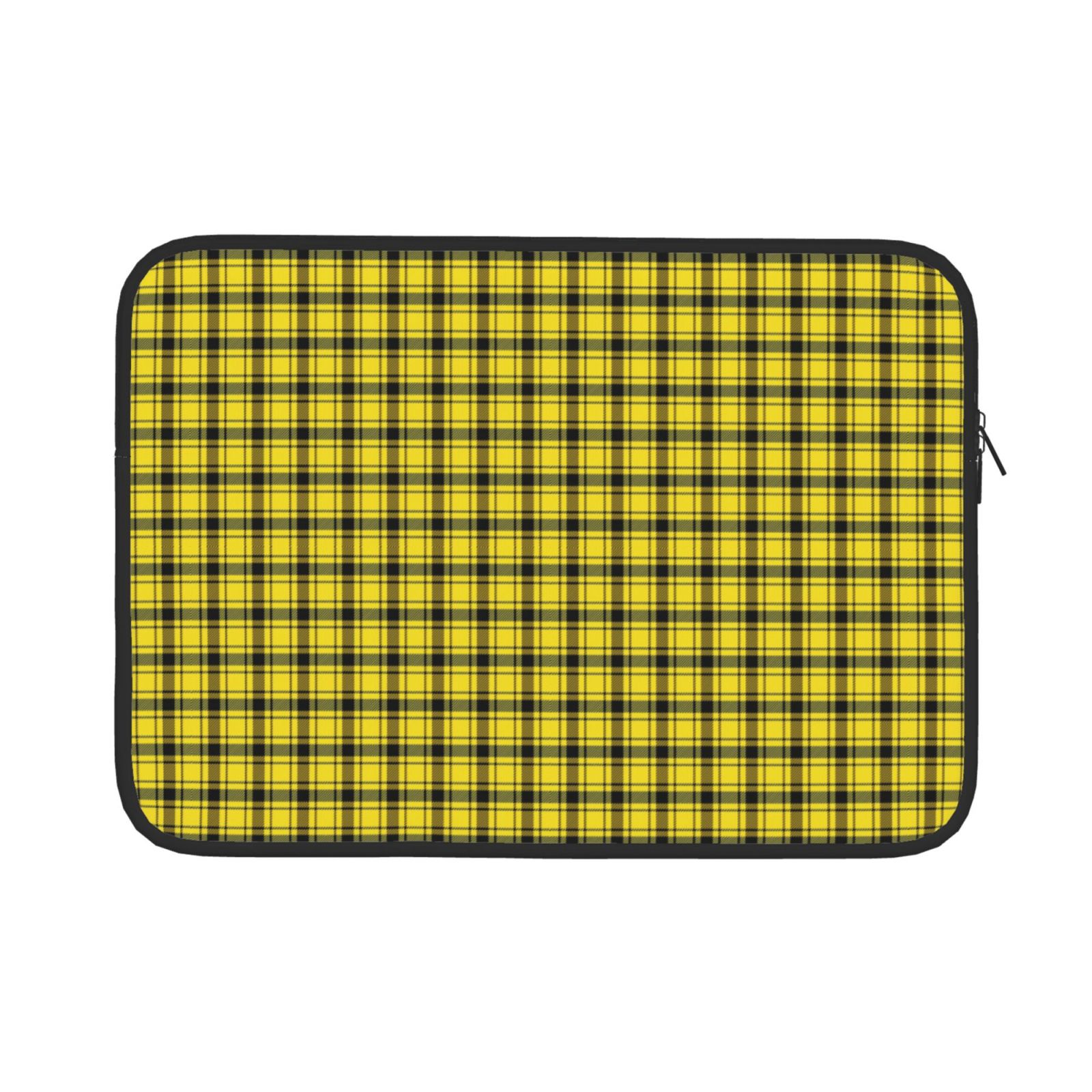 Bingfone Yellow Checkered Plaid Laptop Sleeve Case 13 inch , 360 ...
