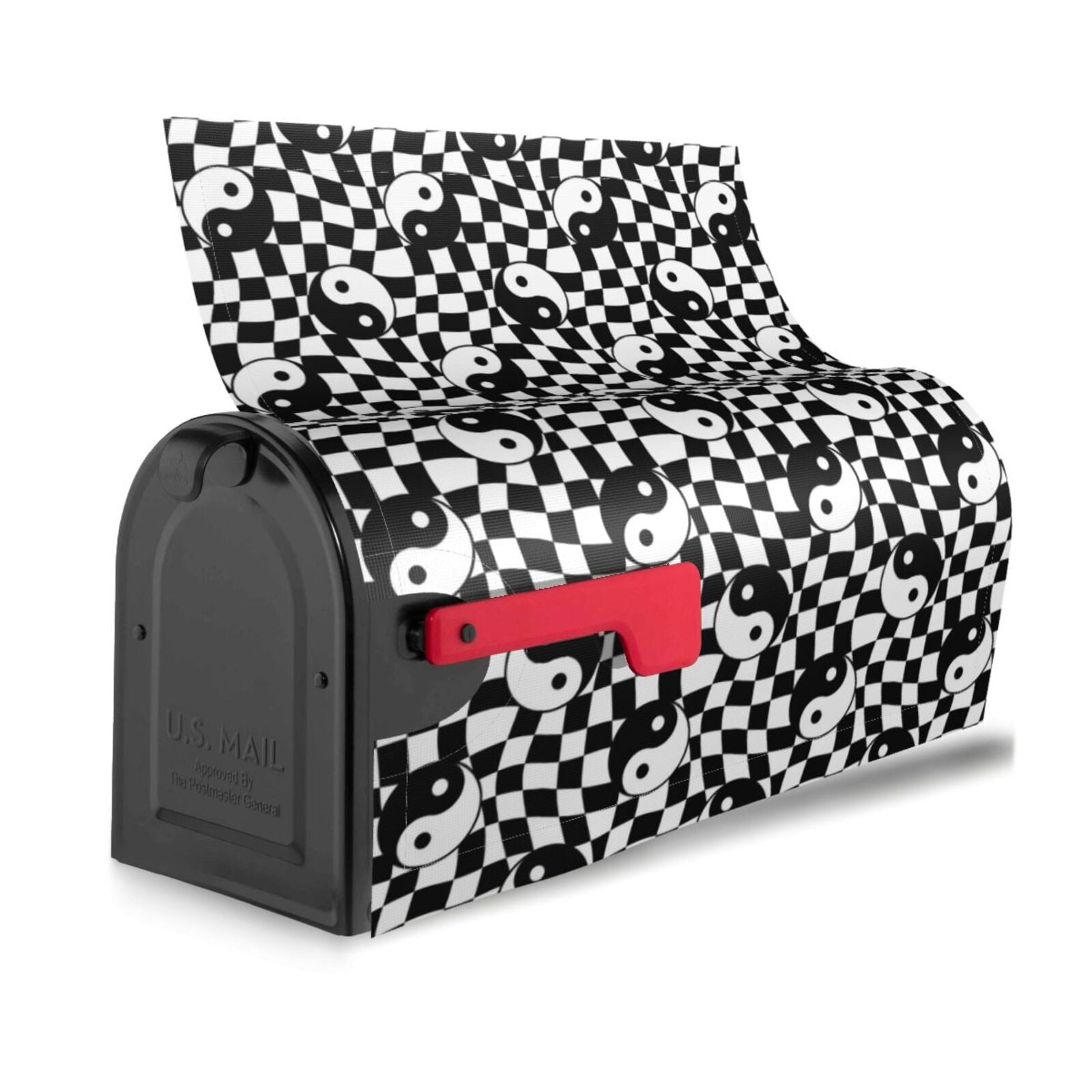 Bingfone Ying Yang Checkered Magnetic Mailbox Cover Standard Size for ...