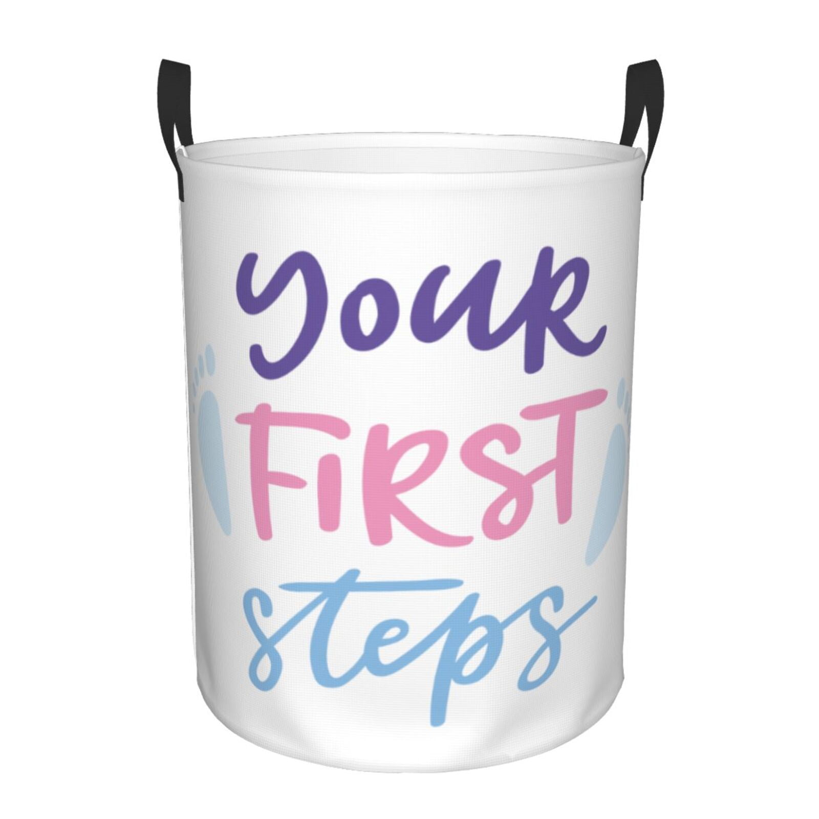 Bingfone Your First Steps Waterproof Foldable Laundry Hamper Bucket ...