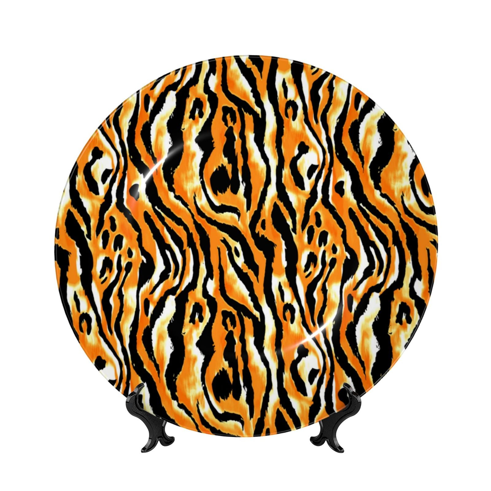 Bingfone Zebra Print Bone China Dinner Decorative Plates,Handmade ...