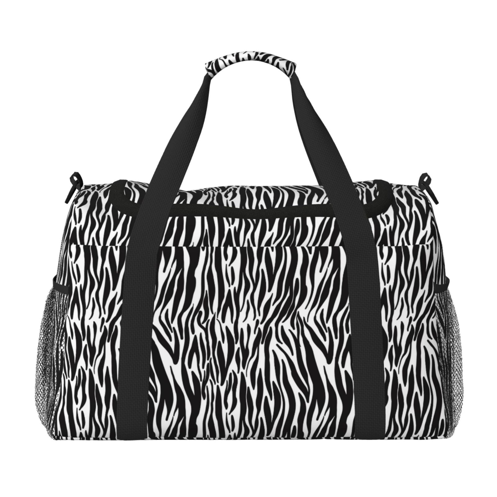 Bingfone Zebra Print Travel Duffel Tote Bag,Waterproof Shoulder ...