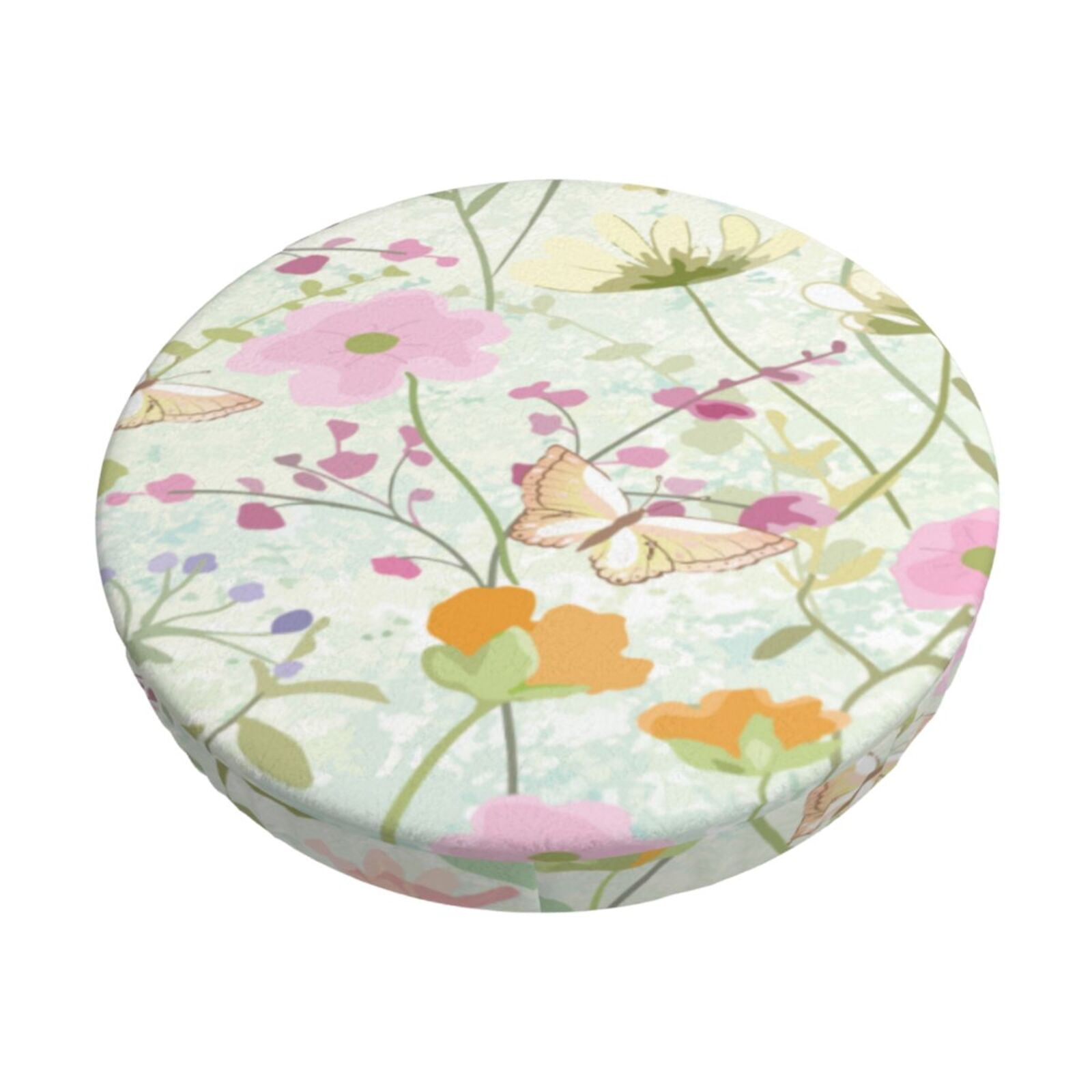 Bingfone bird and butterfly Padded Round Bar Stool Cover Cushion with ...