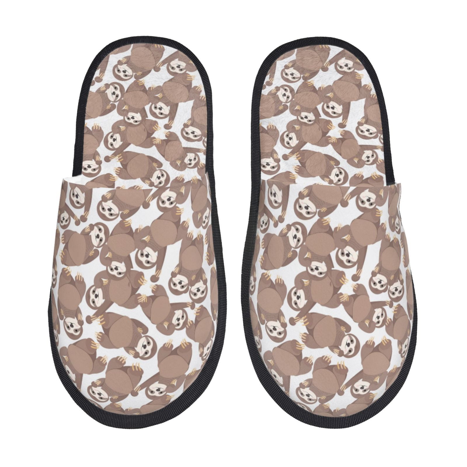Bingfone brown sloth family House Slippers for Women Men with Soft ...