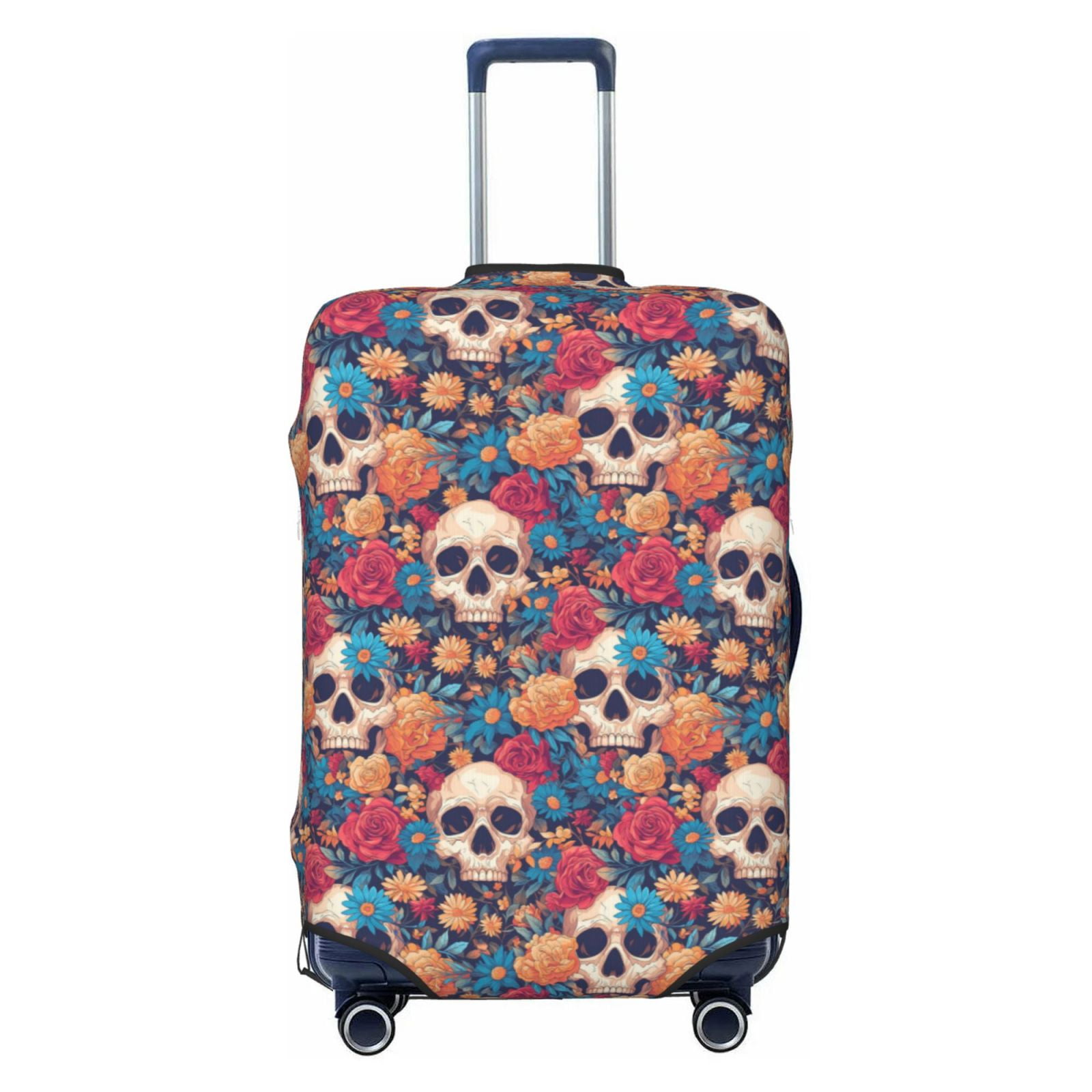 Bingfone colorful Skull rose Luggage Cover Washable Suitcase Cover ...