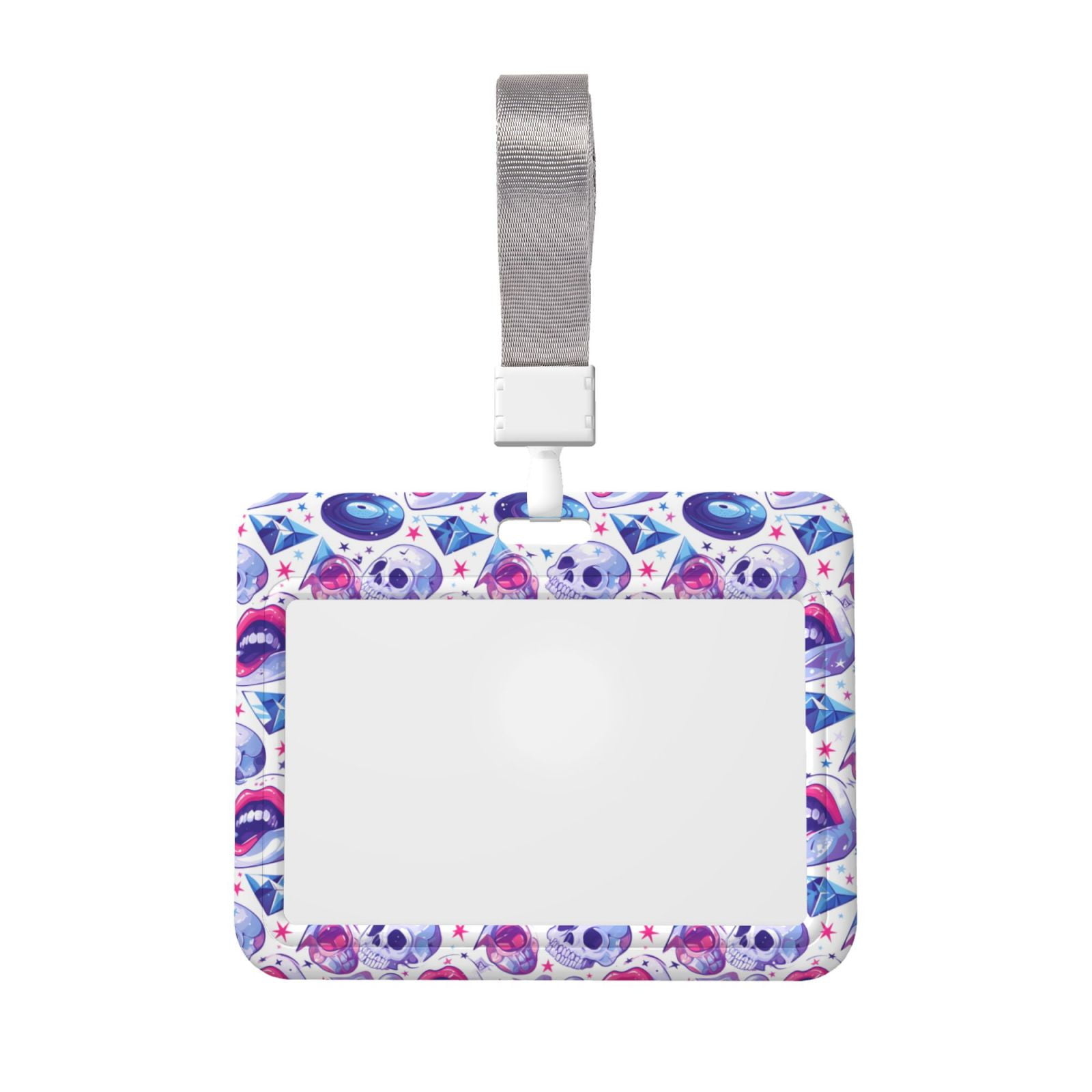 Bingfone crystal Skull record lips Card Badge Holder,for Girls Girly ...
