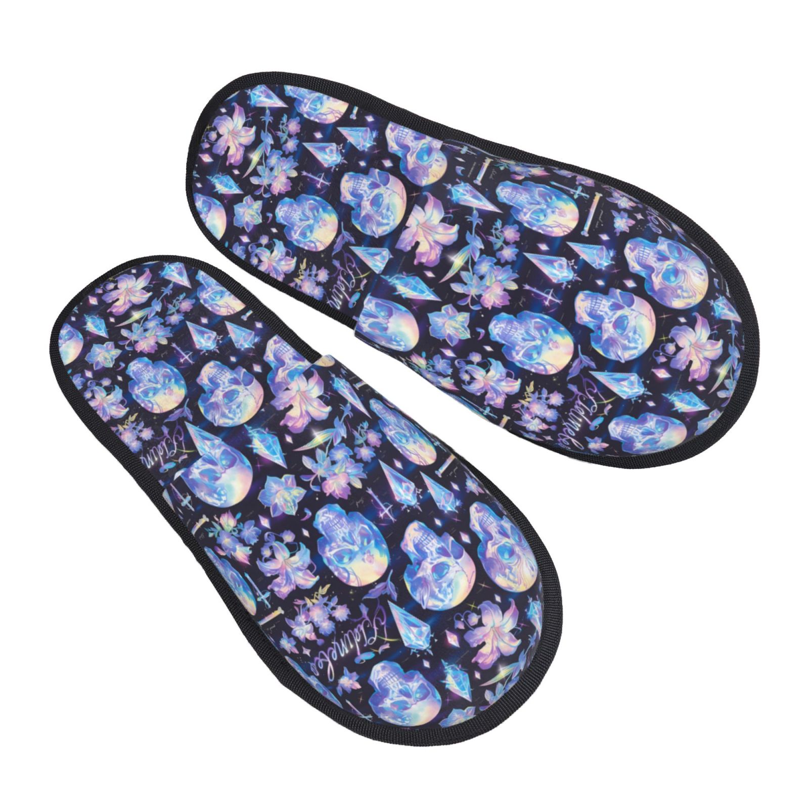 Bingfone crystal cool Skull flower House Slippers for Women Men with ...