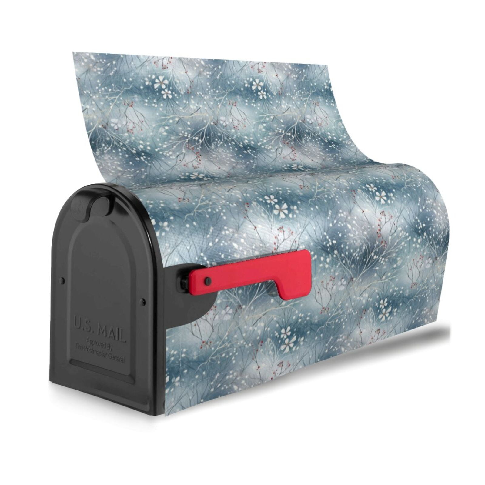 Bingfone enchanted winter snowflake holly Magnetic Mailbox Cover ...