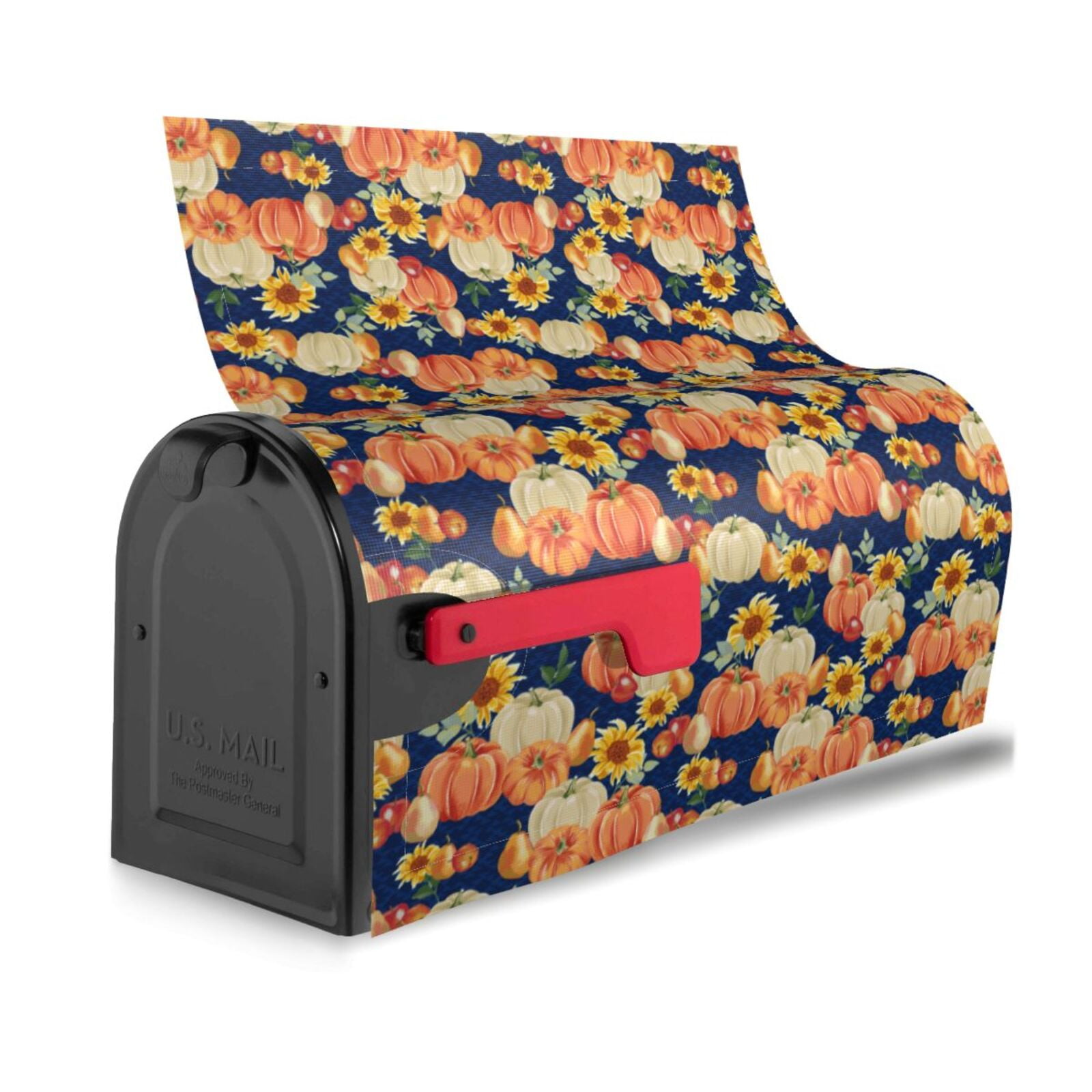 Bingfone fall Pumpkin Daisy Magnetic Mailbox Cover Standard Size for ...