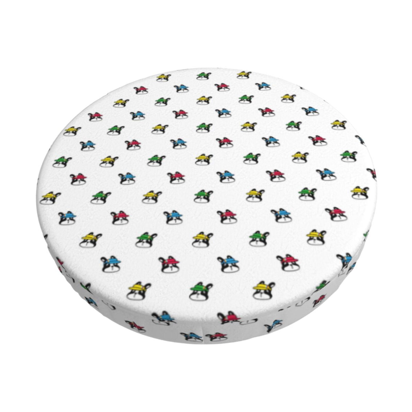 Bingfone french bulldog sport golf cap Padded Round Bar Stool Cover ...