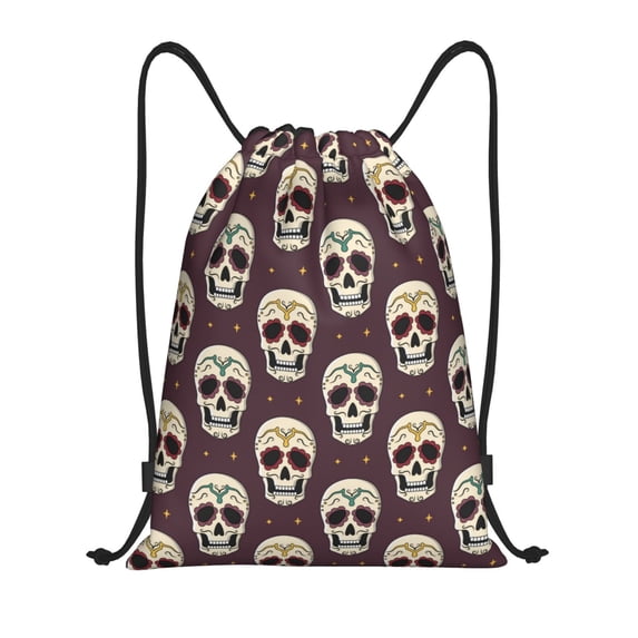 Bingfone funny Skull star Drawstrings Backpacks Bags for Men Women Gym ...