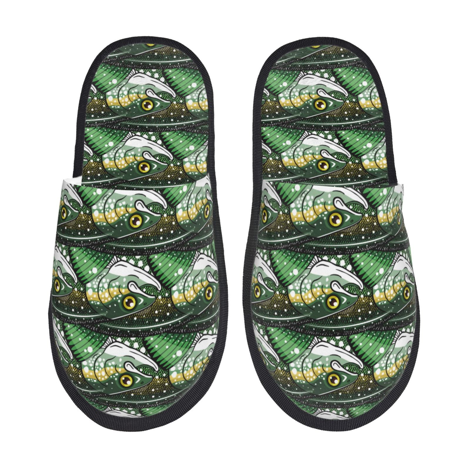 Bingfone lake trout House Slippers for Women Men with Soft Rubber Sole ...