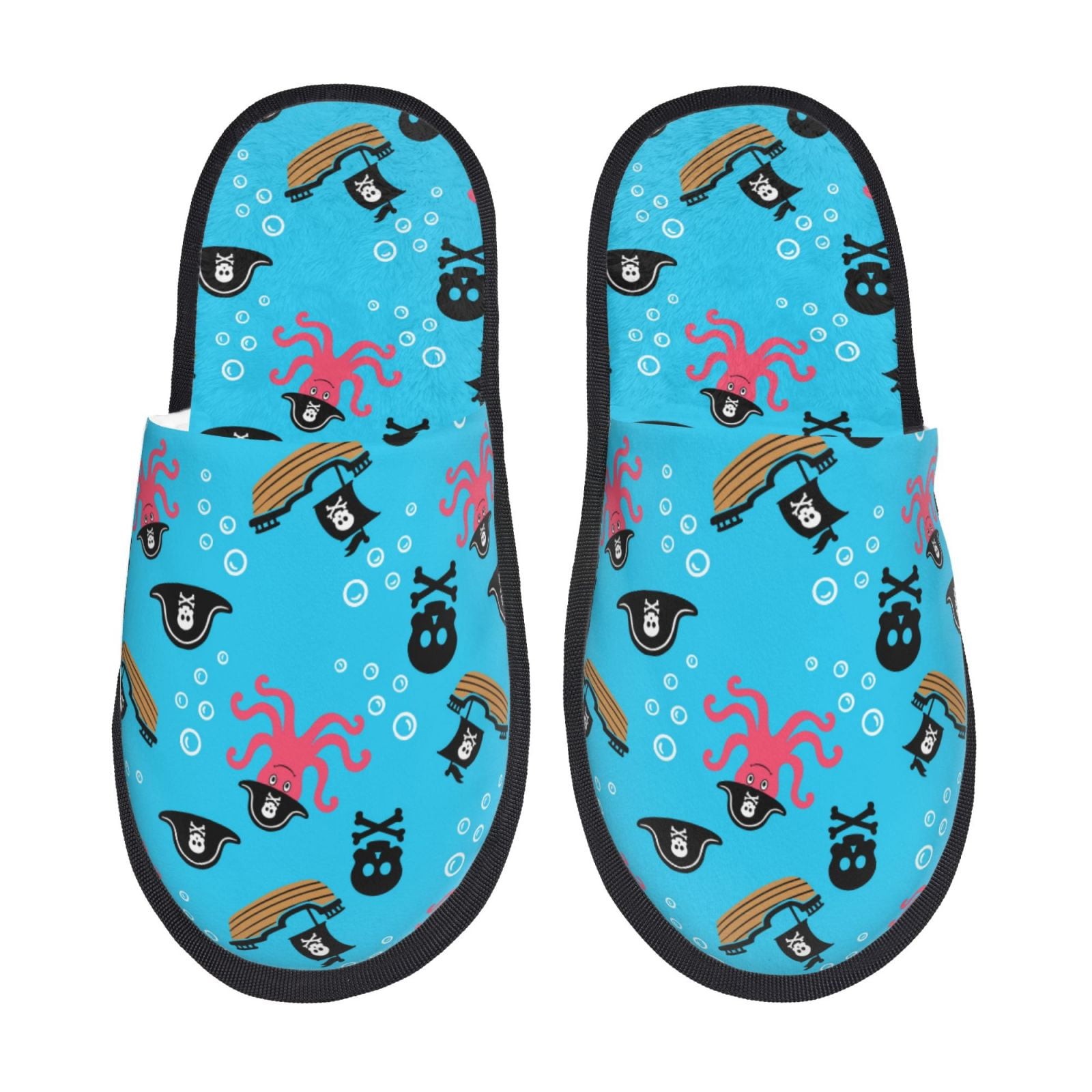 Bingfone pirate Octopus House Slippers for Women Men with Soft Rubber ...