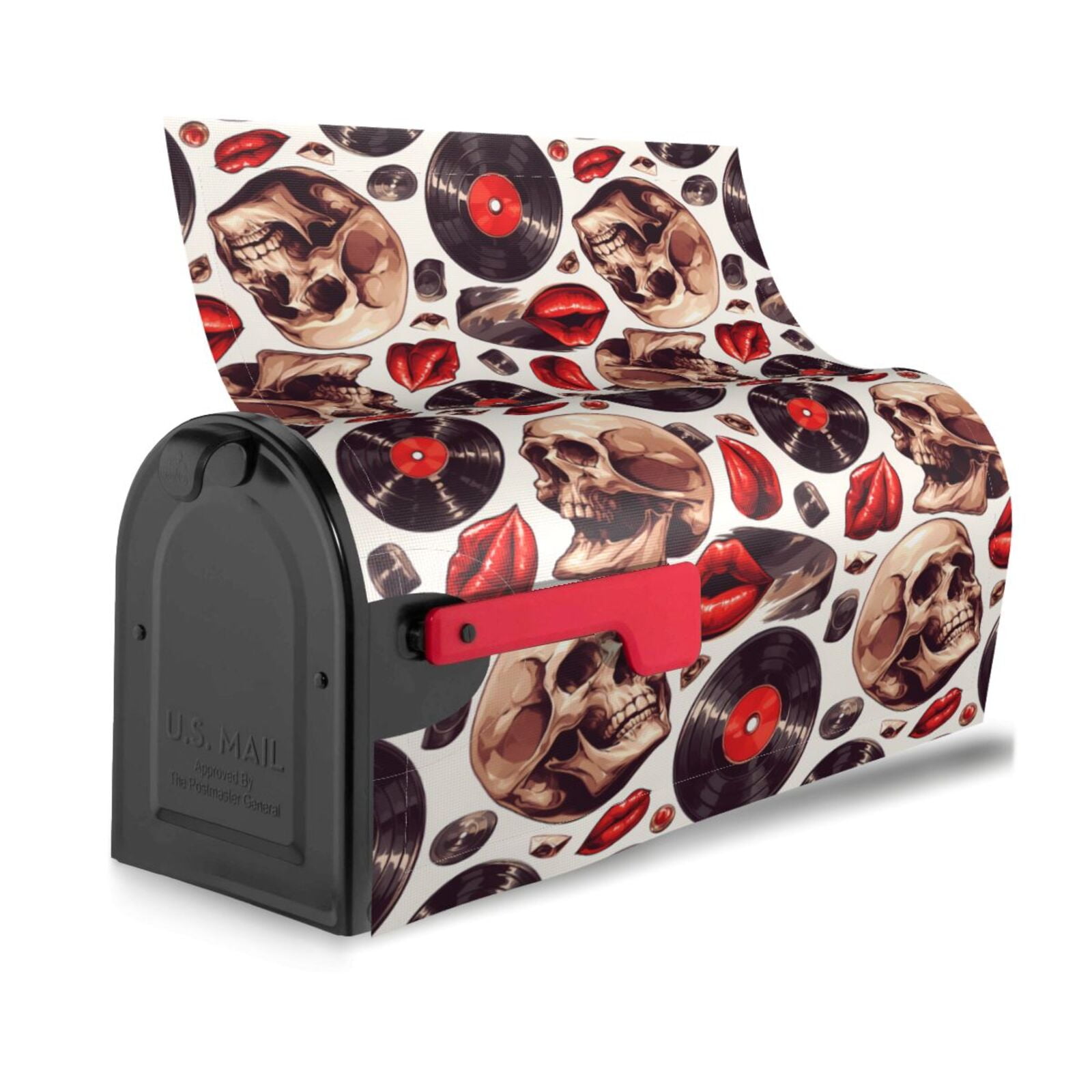 Bingfone record lips Skull Magnetic Mailbox Cover Standard Size for ...
