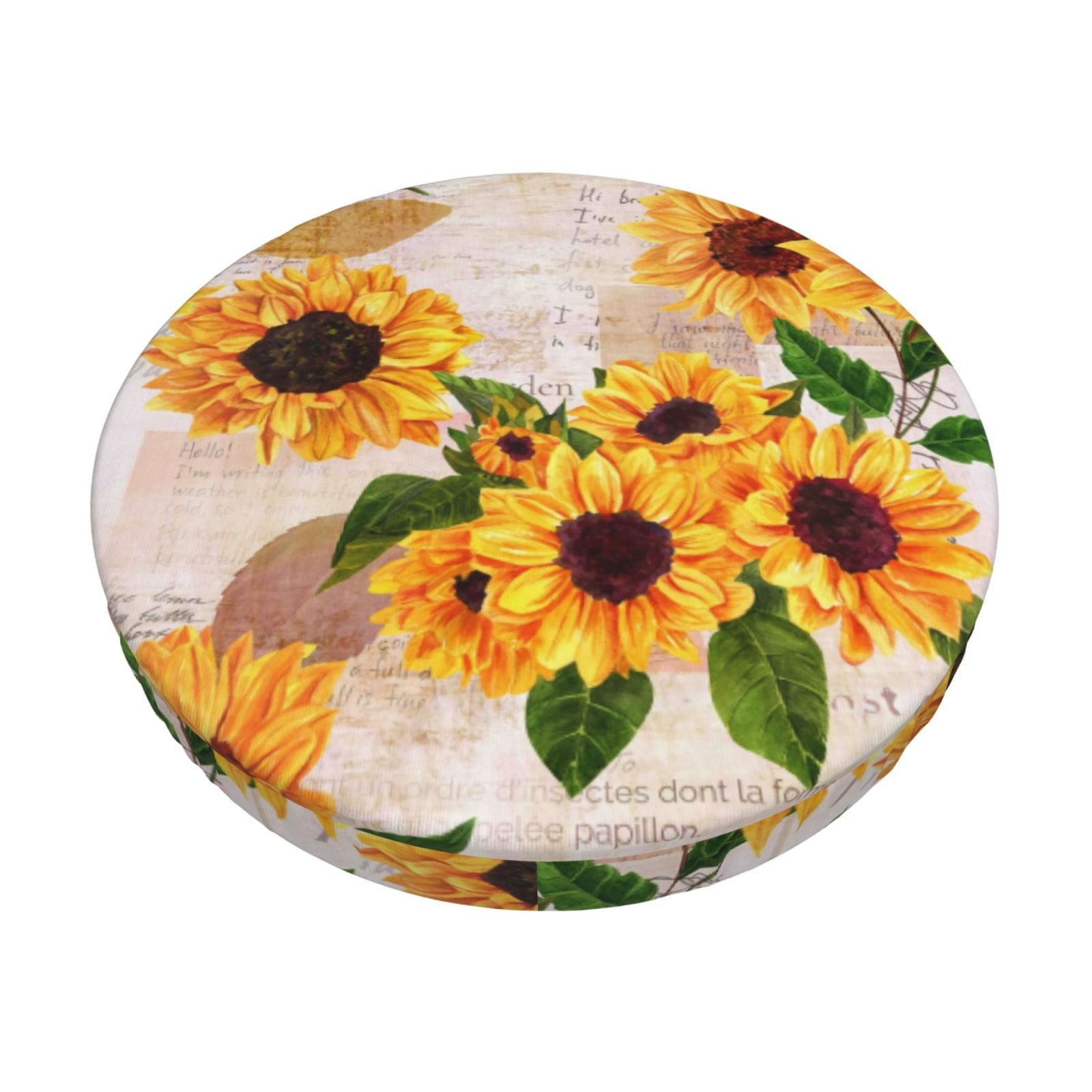 Bingfone12 Inch Padded Round Bar Stool Cover Cushion With Elastic ...