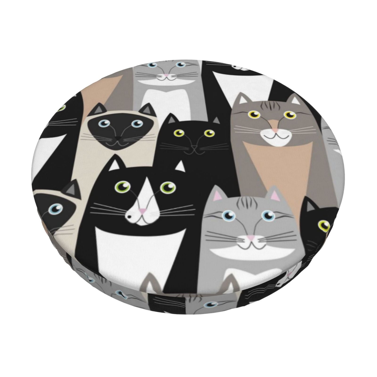 Bingfone14 Inch Padded Round Bar Stool Cover Cushion With Elastic ...