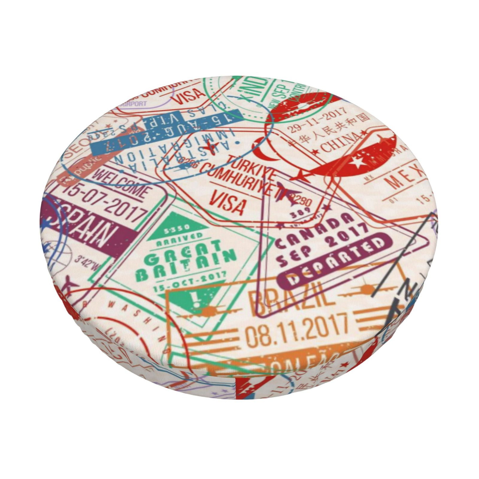 Bingfone14 Inch Padded Round Bar Stool Cover Cushion With Elastic ...