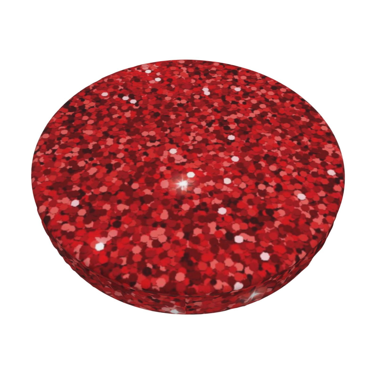 Bingfone14 Inch Padded Round Bar Stool Cover Cushion With Elastic Fabric Round Chair Seat - Red ...