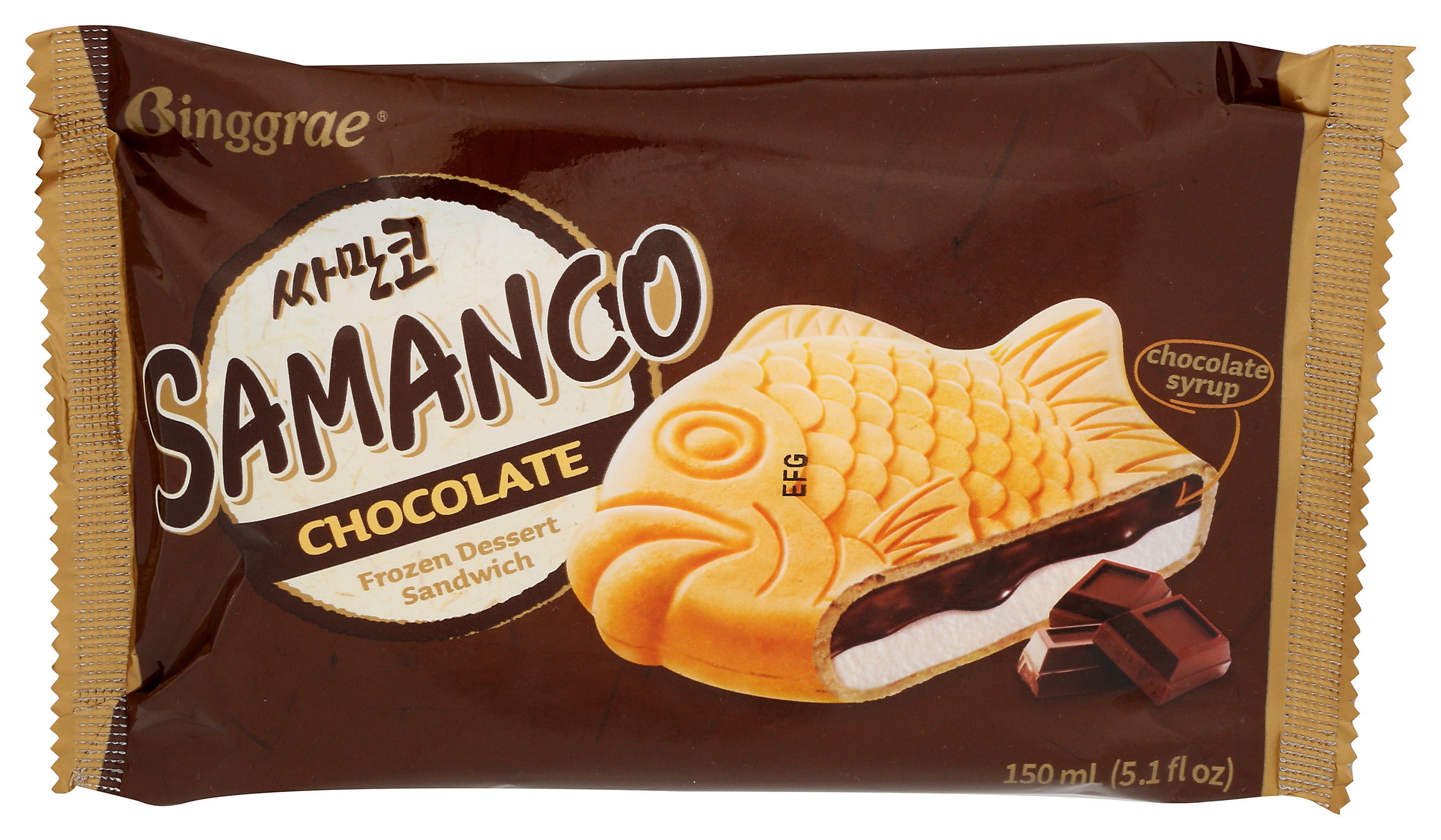 Binggarae Samanco Chocolate Frozen Dessert Sandwich, 20.40 fl oz ...