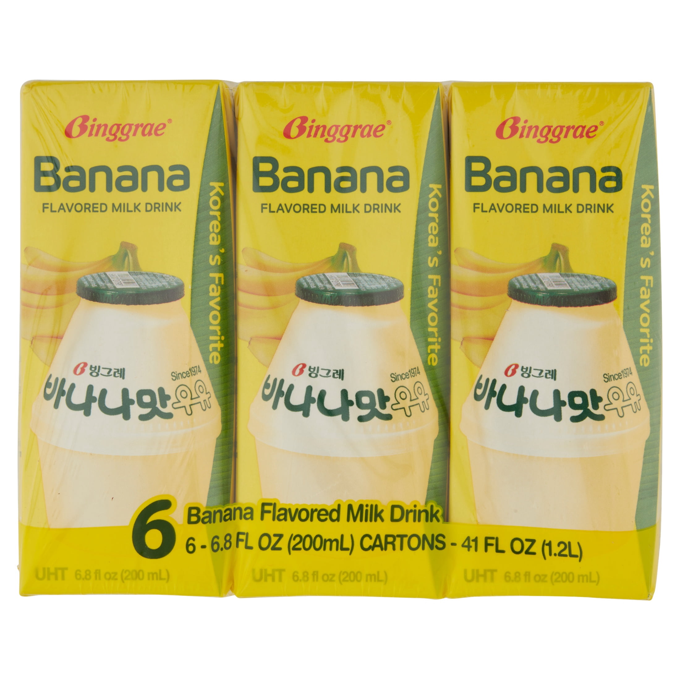 Binggrea Flavored Milk Drink, Banana, 6 Ct - Walmart.com