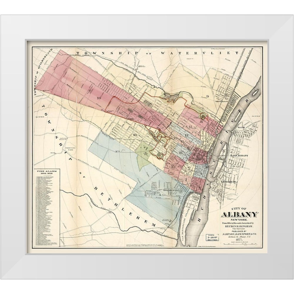 Bingham 22x20 White Modern Wood Framed Museum Art Print Titled - Albany ...