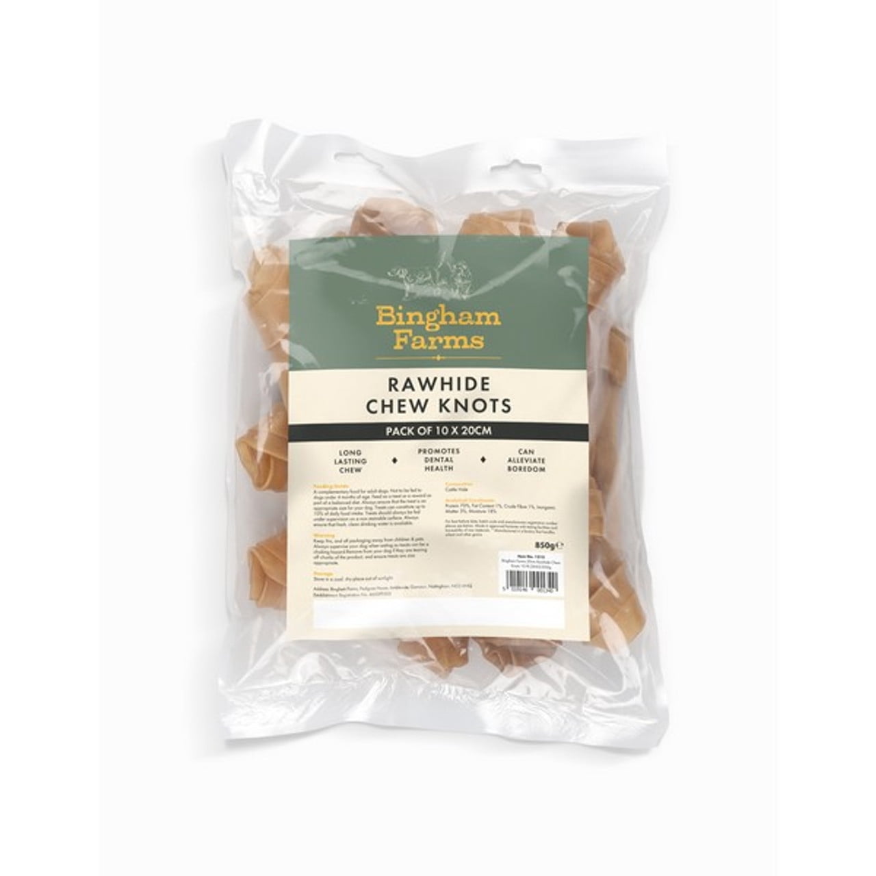 Bingham Farms 20cm Rawhide Chew Knots 10 Pk [SNG] 850g - Walmart.com