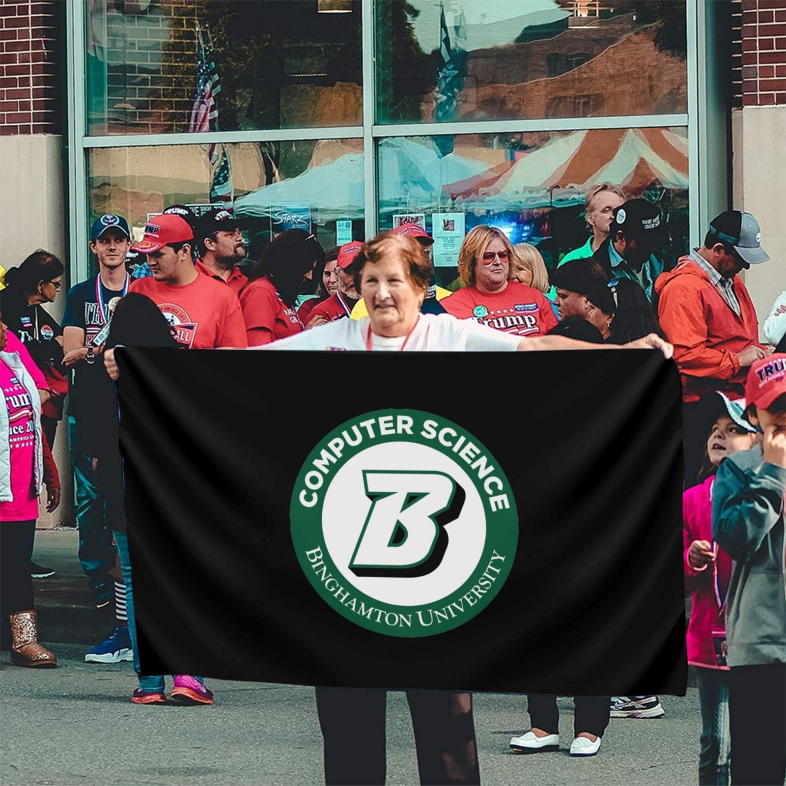 Binghamton University Logo Banner Breeze Flag Outdoor Flags Home Flag ...