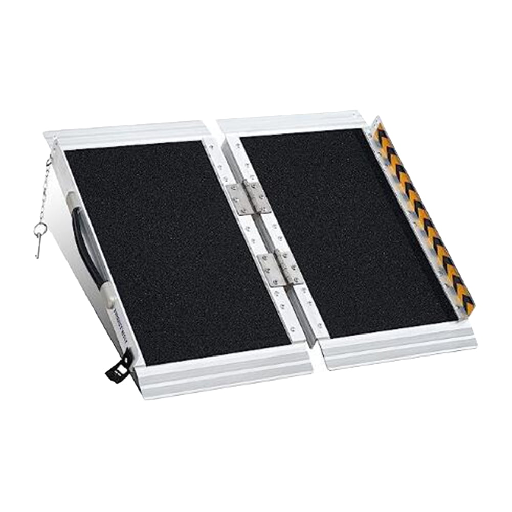 Bingirl Portable Aluminum Wheelchair Ramp with Handle, Easy to Hold ...