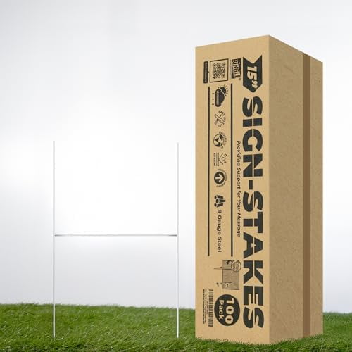 Bingle 10x15 Step-Stakes Heavy Duty Steel H-Stakes H-Frame Wire Stakes ...