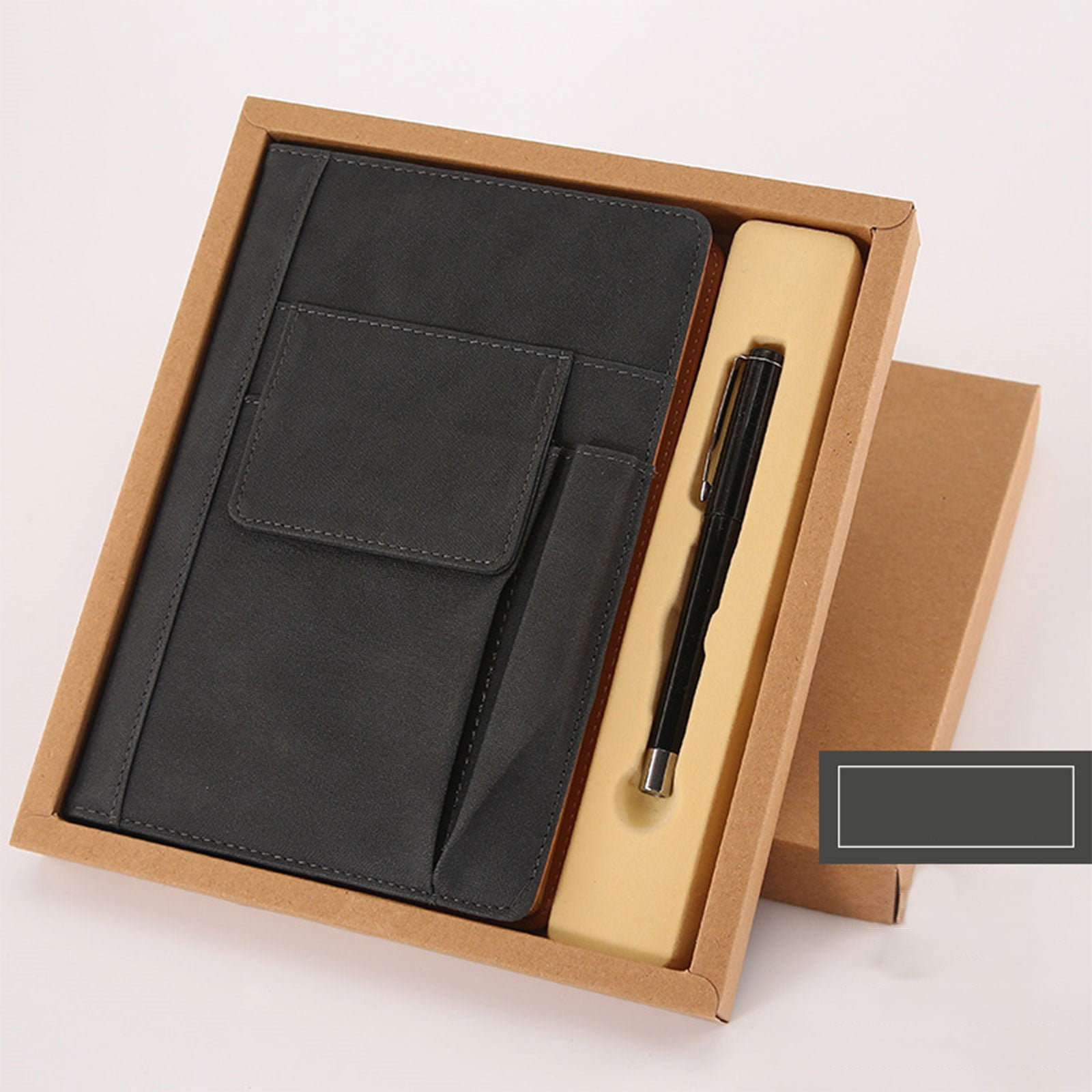 Binglerxi A5 Brown Leather Book Cover with Extra Sleeve - Reusable ...
