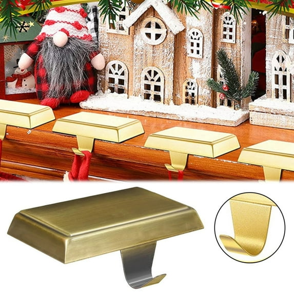 Binglerxi Heavy-Duty Metal Stocking Holders - Decorative Hooks for ...