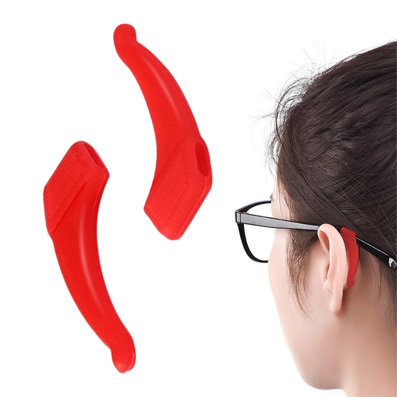 Binglerxi Silicone Eyeglass Ear Grips – Anti-Slip Hooks for Comfortable ...