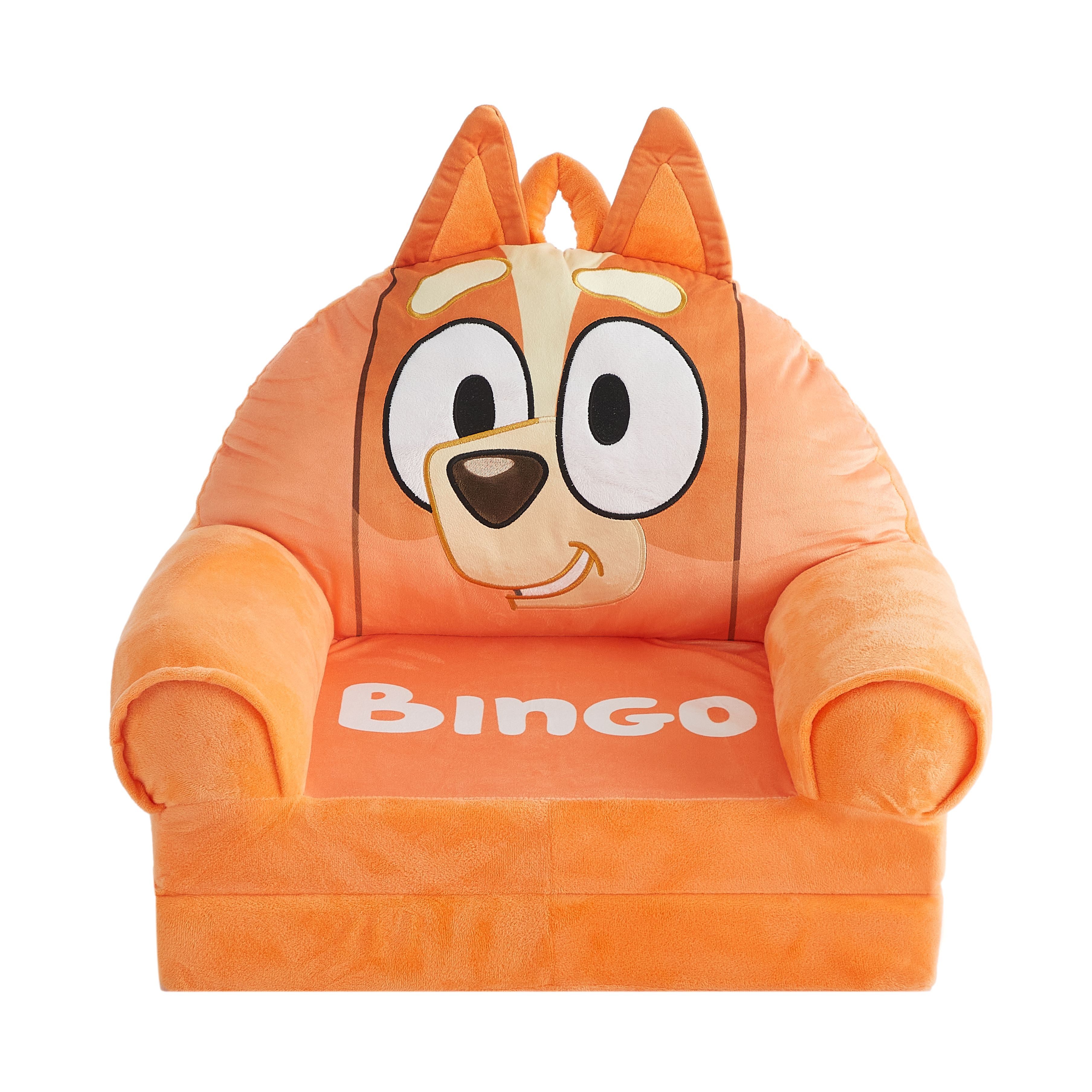 Bingo 2-in-1 Polyester Flip Out Chair for Kids, Brown - Walmart.com