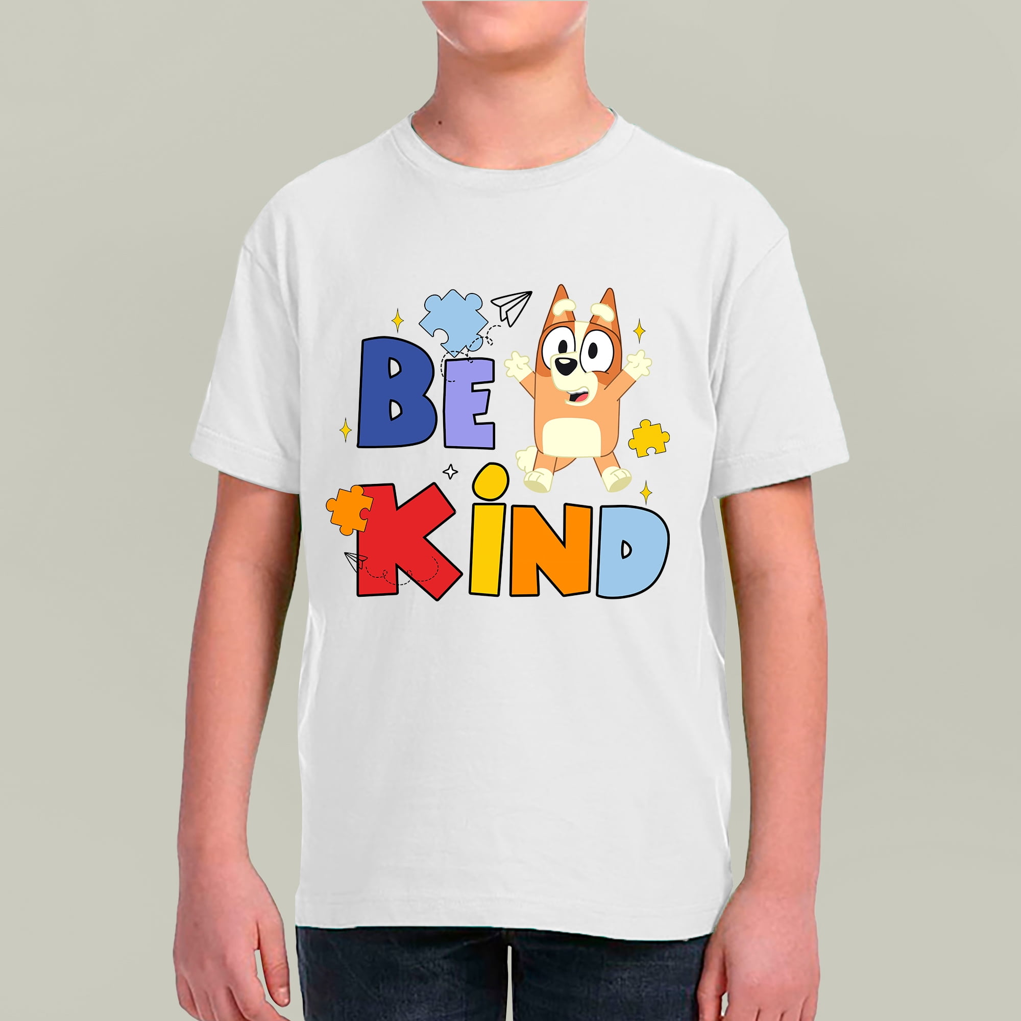 Bingo Be Kind Autism Awareness Funny Dog And Friends T-Shirt Toddler ...
