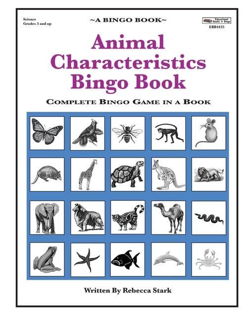 Animal Characteristics Bingo Book: Complete Bingo Game in a Book ...