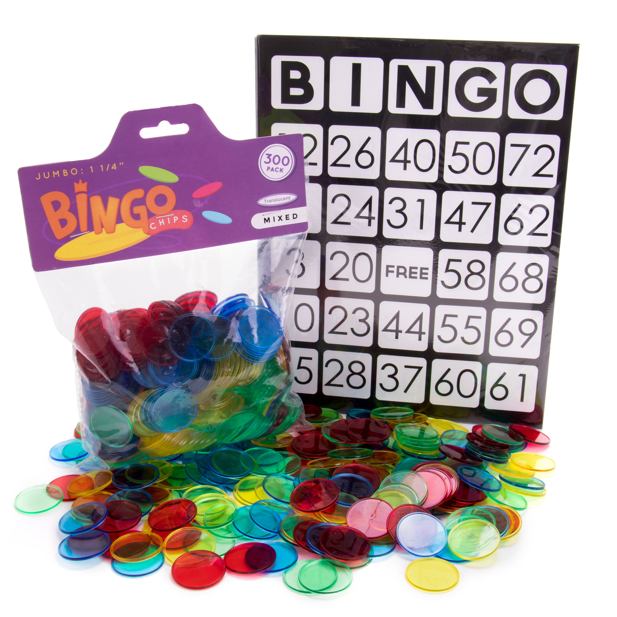 EZ Readers Large-Format 8.5" x 11" Bingo Cards, Jumbo 1-inch Numbers ...