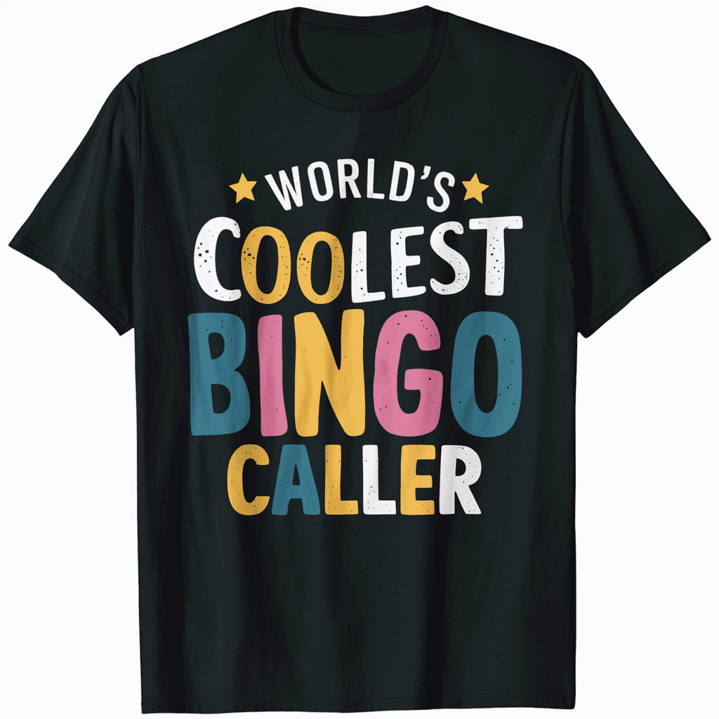 Bingo Caller Expert T-Shirt Retro Style Graphic Tee Unisex Men Women ...