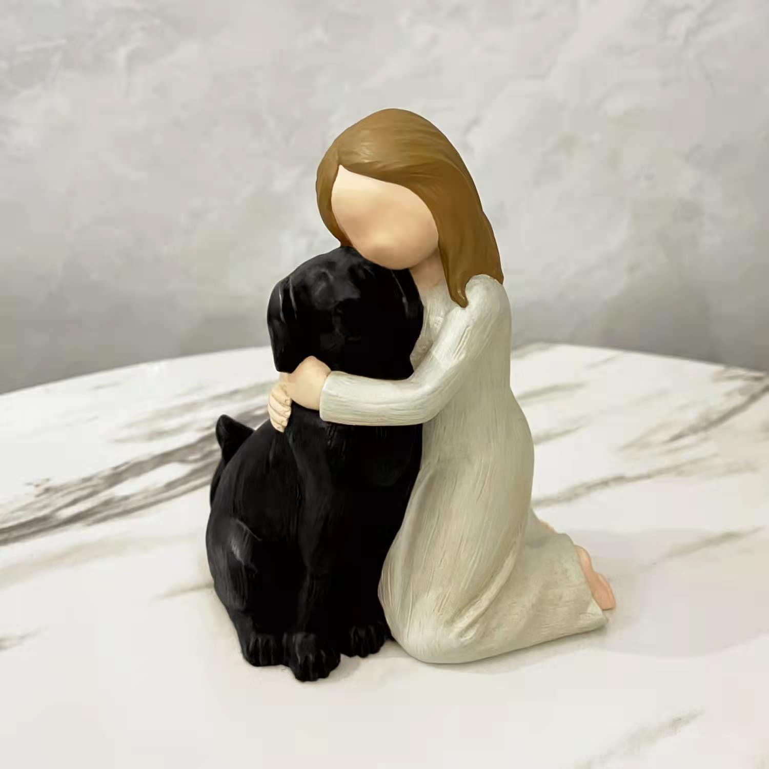 Bingo Castle Black Dog Angel Figurines, Angel Dog Friendship Memorials ...
