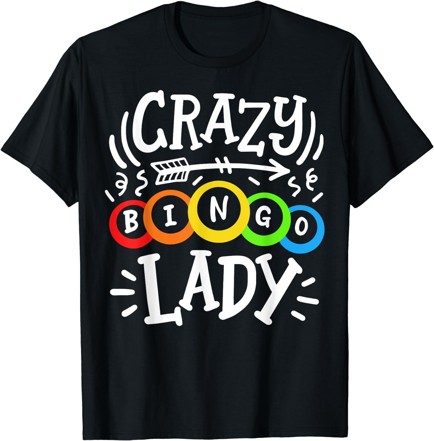 Bingo Crazy Bingo Lady T-Shirt - Walmart.com