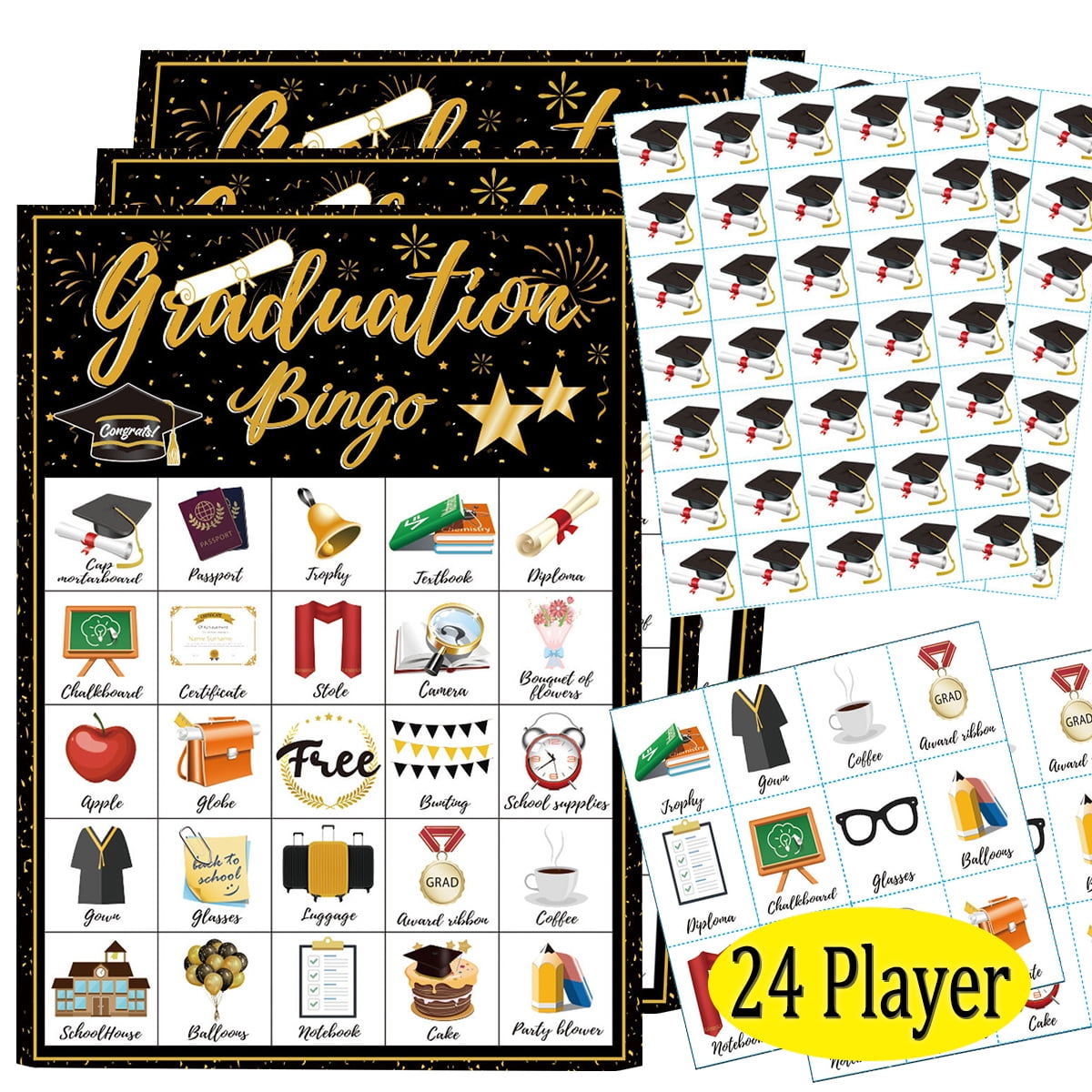 Bingo Game Graduation Party Games Bingo Cards for School Classroom ...