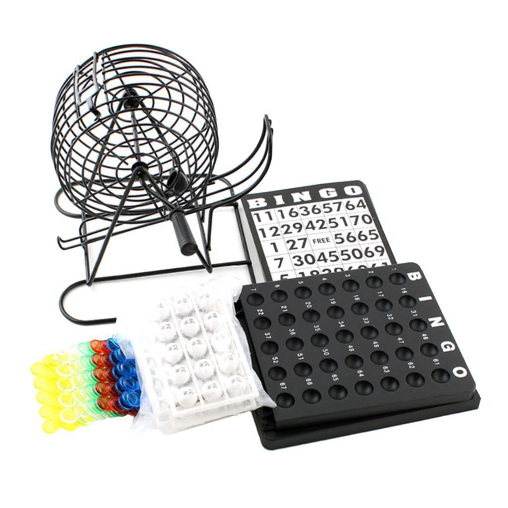 Bingo Gaming Table Crank 75 Balls 15 Tokens Family Numbers Gaming Table ...