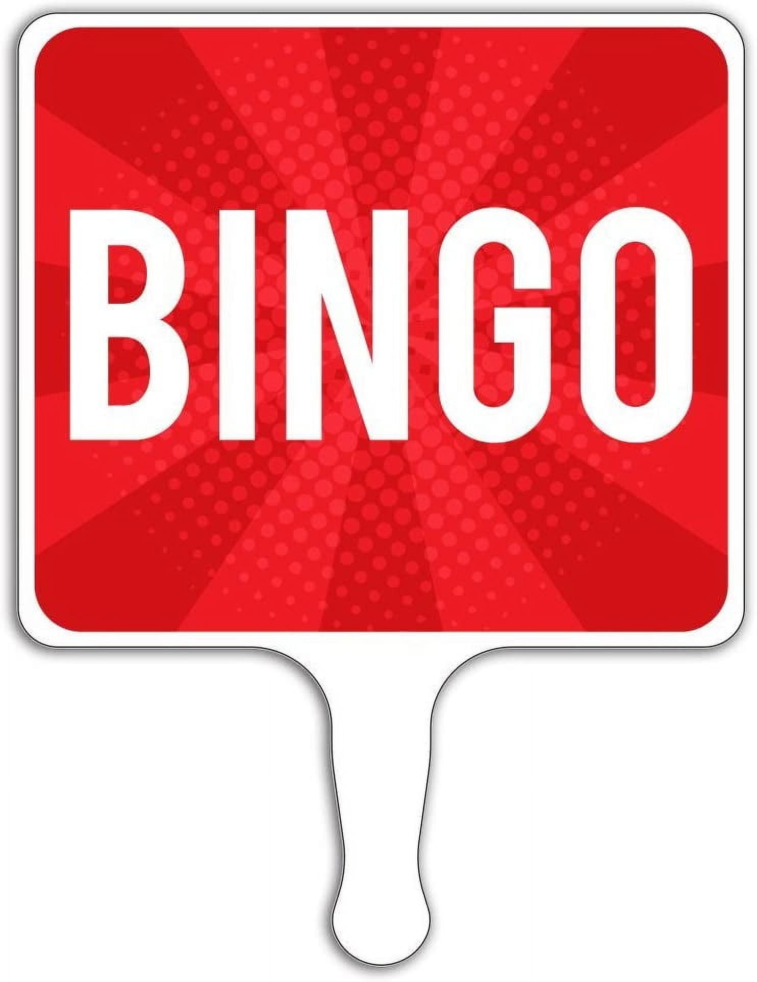 Bingo Hand Held Paddle Sign 8 inches x 10.5 inches Two Sided (36 ...
