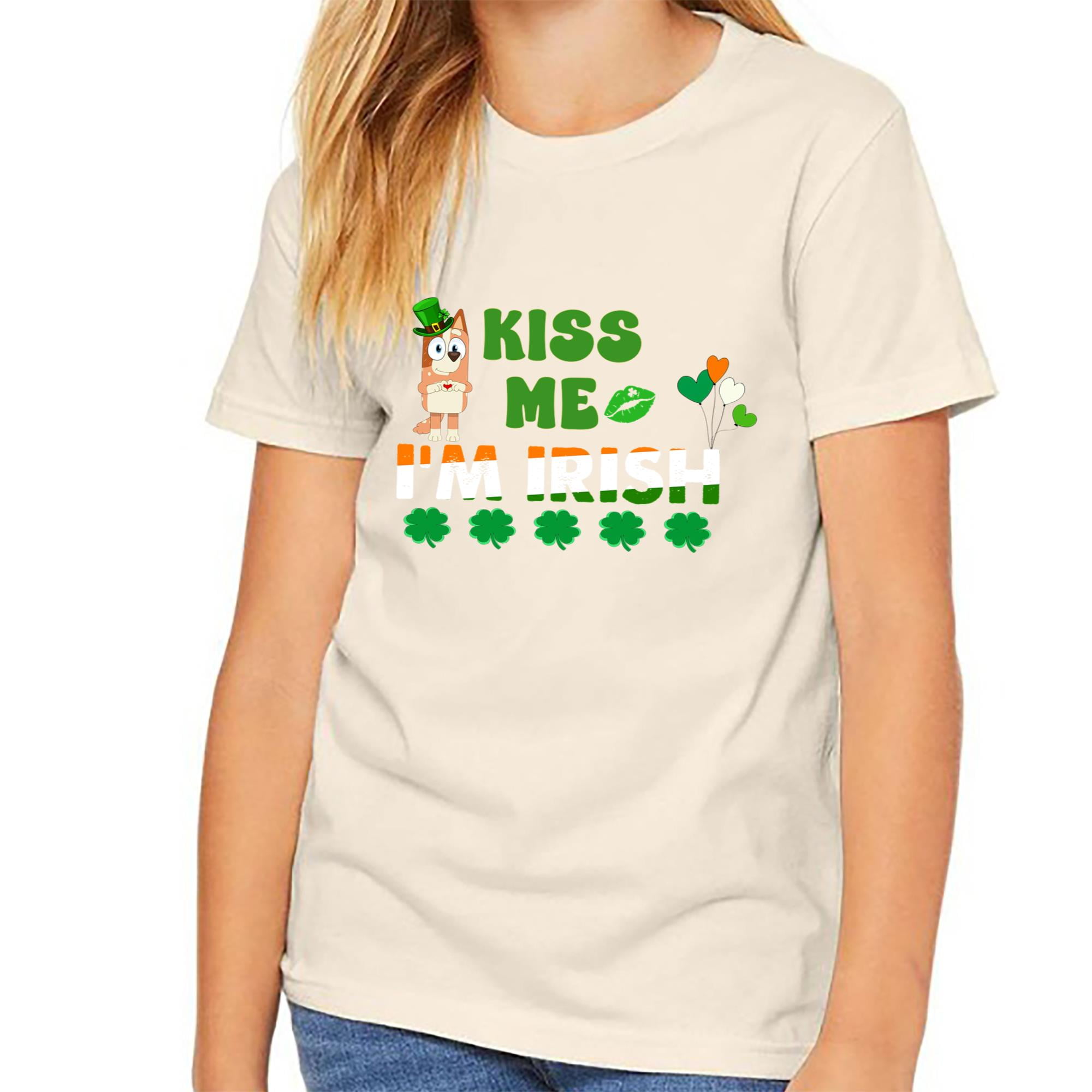 Bingo Kiss Me I'M Irish Youth Tee Bluey Happy St. Patrick'S Day Youth ...