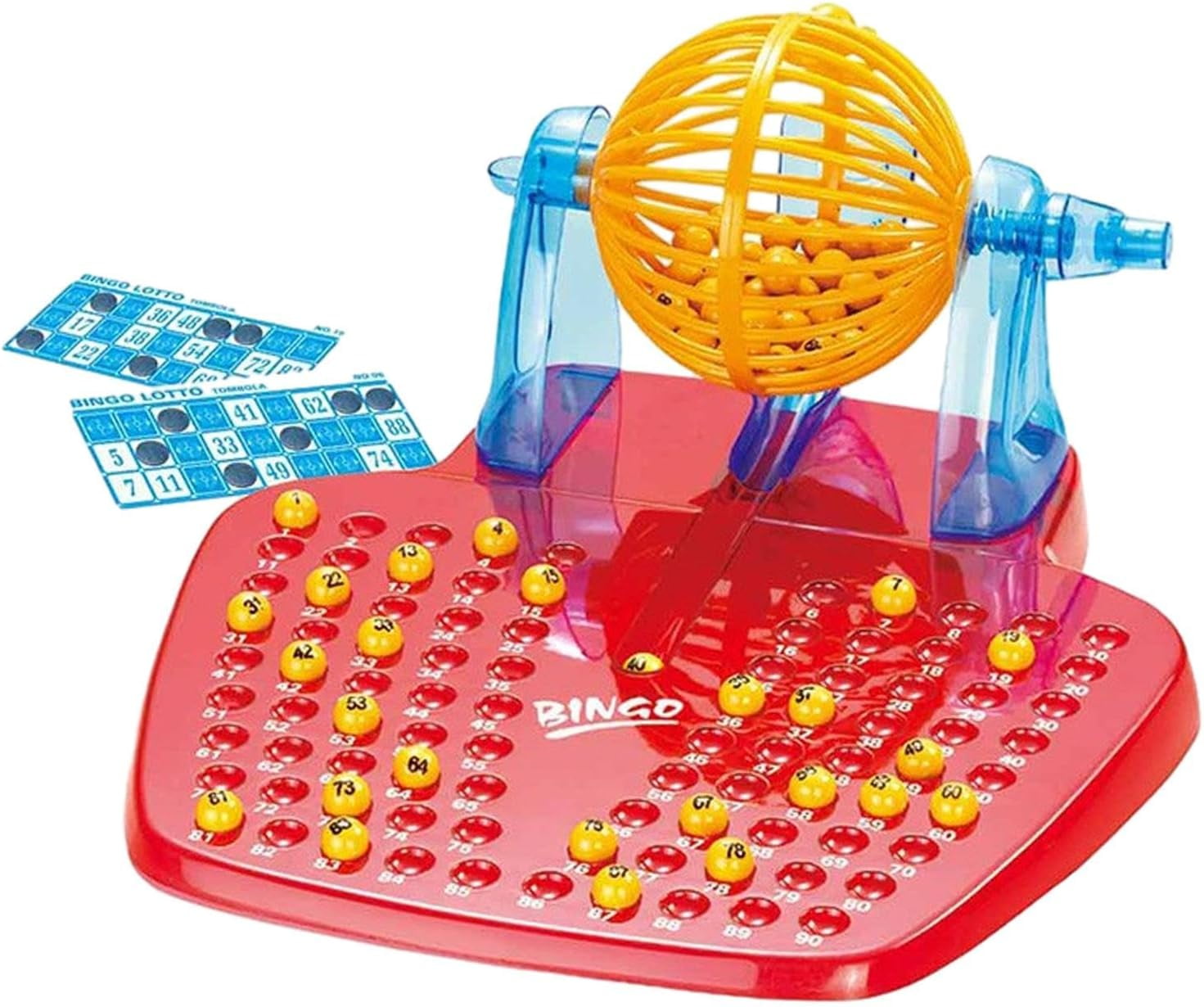 Bingo Lotto Game, Party Family Game, 48 Mixed Cards, 90 Numbers Ball ...