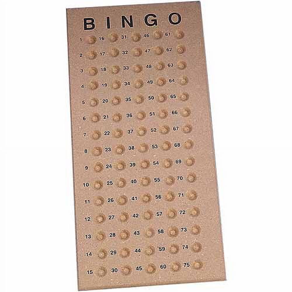 SS Bingo Masterboard Grooved Wooden Board with Easy-to-Read Numbers and ...