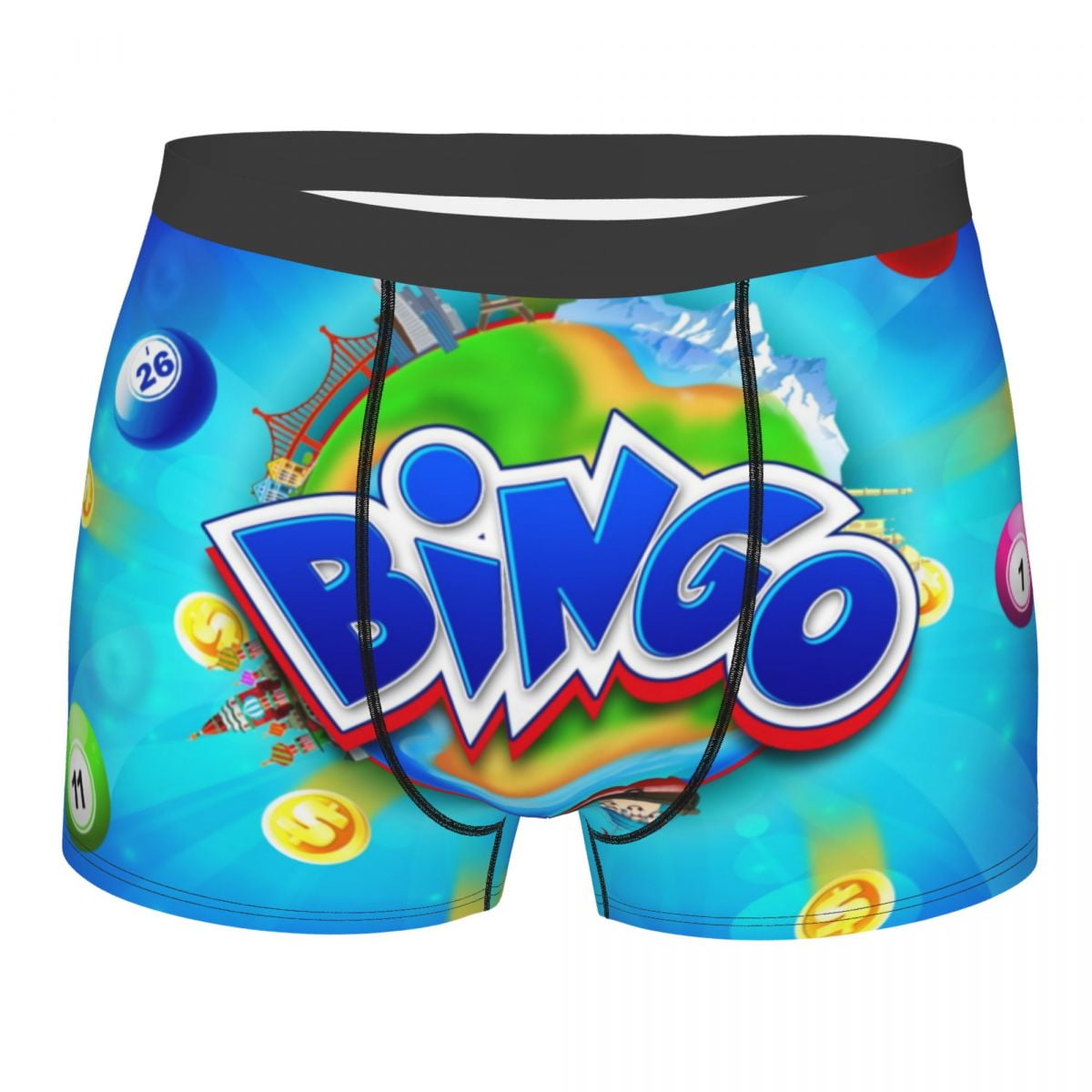Bingo Paper Game Boxer Shorts Men 3D Printed Male Stretch Underwear ...